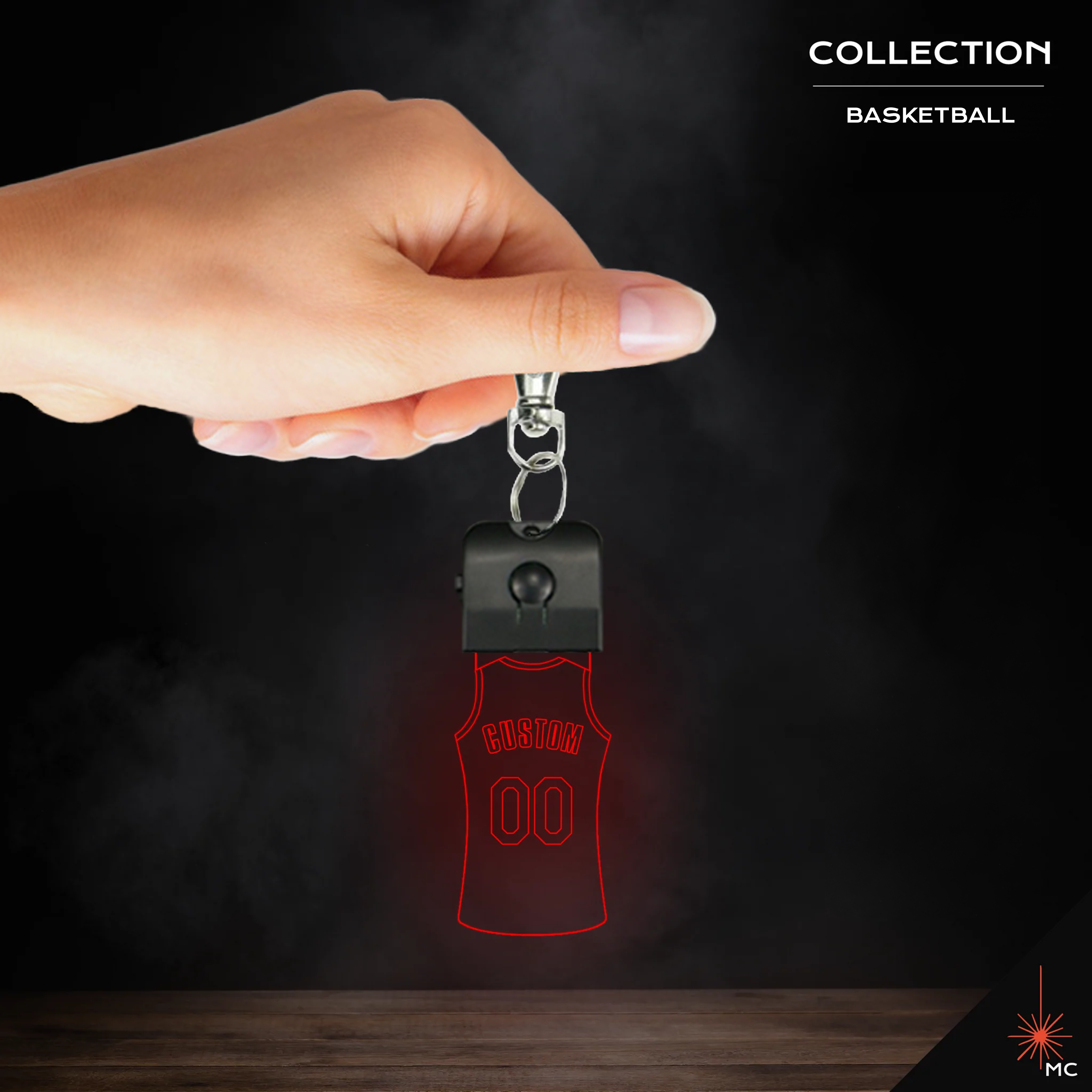 Design Your Own - Custom Basketball Jersey LED Keychain – Mozemo Craft